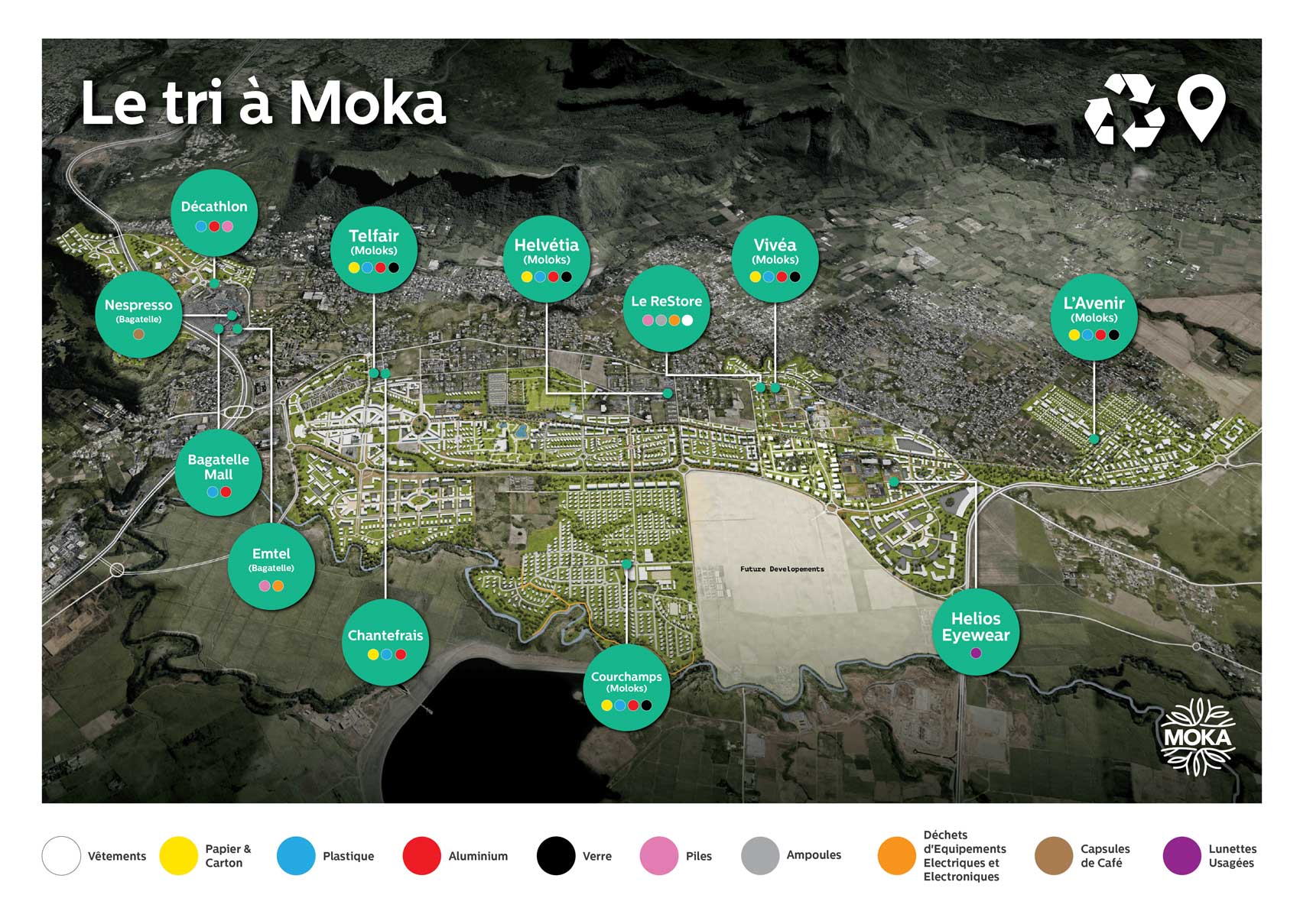 The ultimate waste recycling map in Moka - Moka